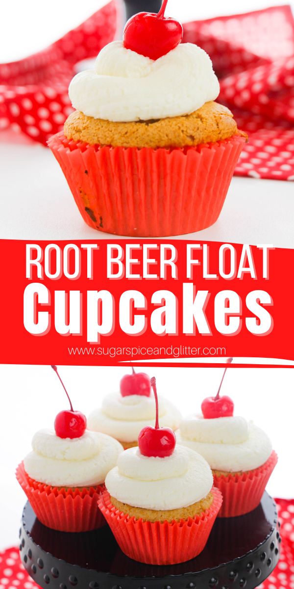 Root Beer Float Cupcakes ⋆ Sugar, Spice and Glitter