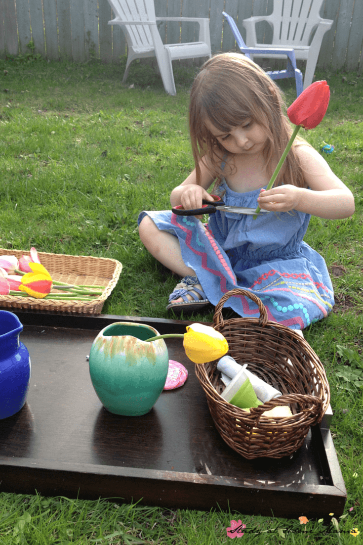 Montessori Practical Life Lesson: Flower Arranging ⋆ Sugar, Spice and ...