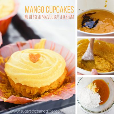 Mango Cupcakes with Fresh Mango Buttercream (with Video) ⋆ Sugar, Spice ...