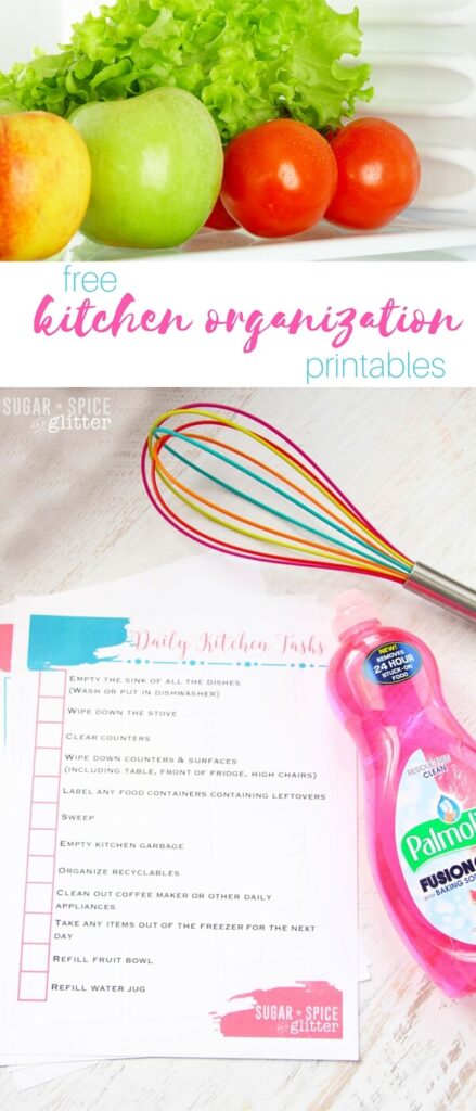 Kitchen Organization Printables ⋆ Sugar, Spice and Glitter