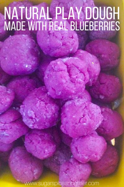 Blueberry Play Dough made with Real Blueberries ⋆ Sugar, Spice and Glitter
