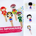 Printable Superhero Puppet Craft (with Video) ⋆ Sugar, Spice and Glitter