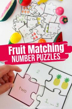 Fruit Themed Number Puzzles (Printable) ⋆ Sugar, Spice and Glitter