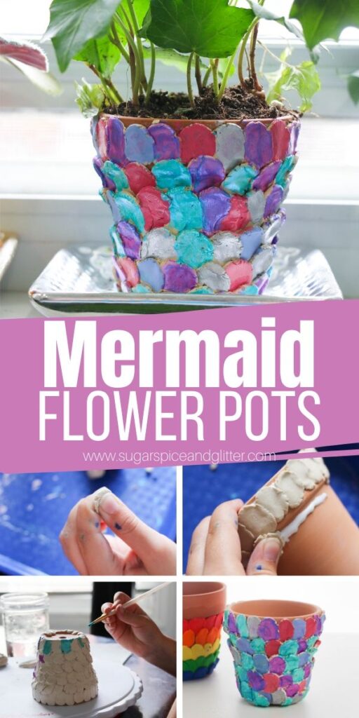 Mermaid Flower Pot ⋆ Sugar, Spice and Glitter