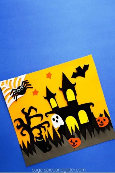 Haunted House Cut Out Craft with Printable Template (with Video) ⋆ ...