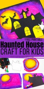 Haunted House Pastel Drawing with Template ⋆ Sugar, Spice and Glitter