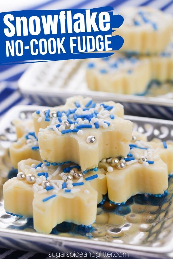 Snowflake White Chocolate Fudge ⋆ Sugar, Spice and Glitter