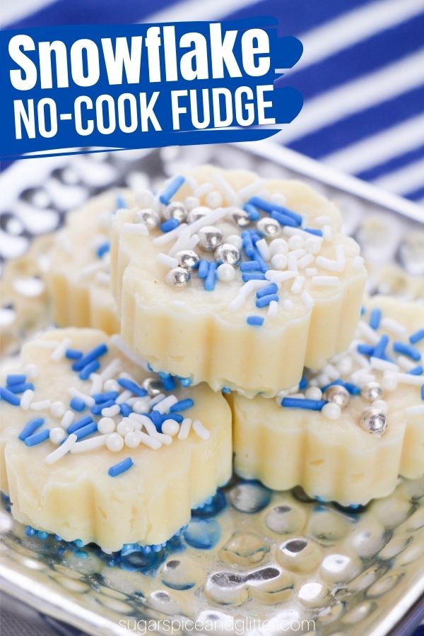 Snowflake White Chocolate Fudge ⋆ Sugar, Spice and Glitter