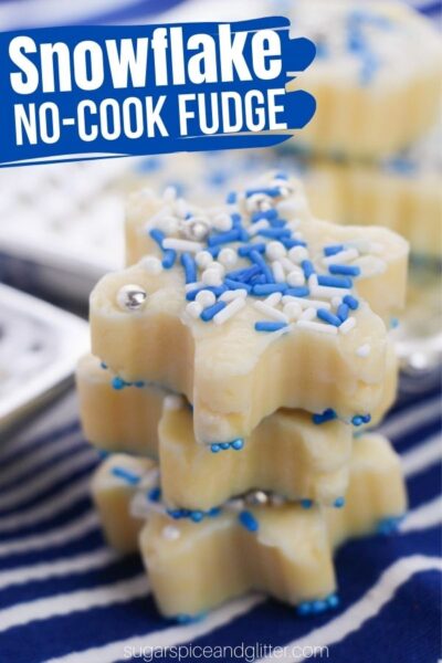Snowflake White Chocolate Fudge ⋆ Sugar, Spice and Glitter