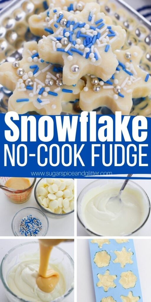 Snowflake White Chocolate Fudge ⋆ Sugar, Spice and Glitter