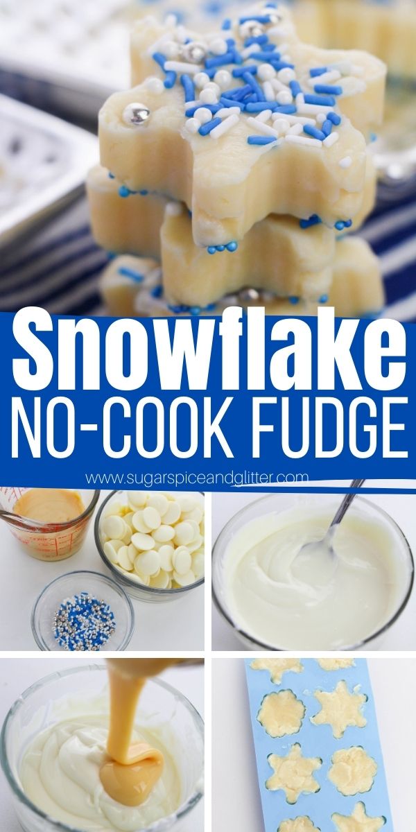 Snowflake White Chocolate Fudge ⋆ Sugar, Spice and Glitter