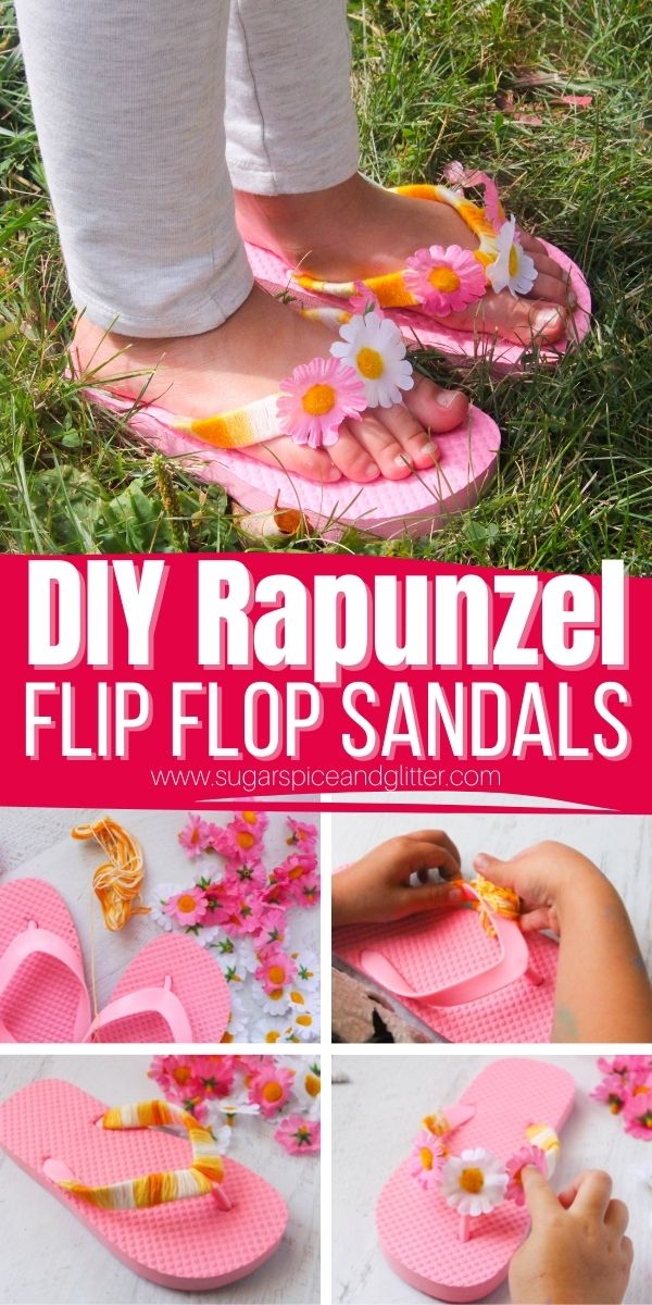 DIY Rapunzel Flip Flops ⋆ Sugar, Spice and Glitter