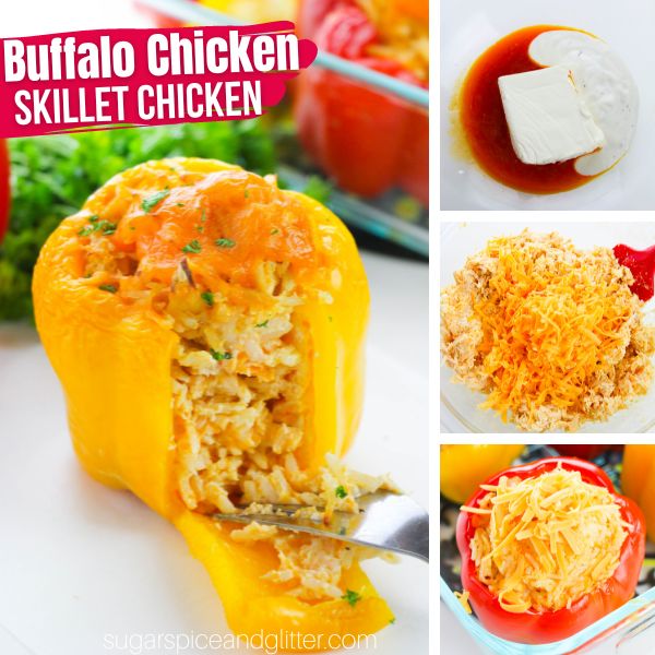 Buffalo Chicken-Stuffed Peppers ⋆ Sugar, Spice and Glitter