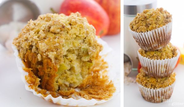 Jumbo Apple Cinnamon Streusel Muffins ⋆ Sugar, Spice and Glitter