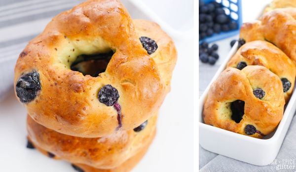 4-Ingredient Blueberry Bagels ⋆ Sugar, Spice and Glitter