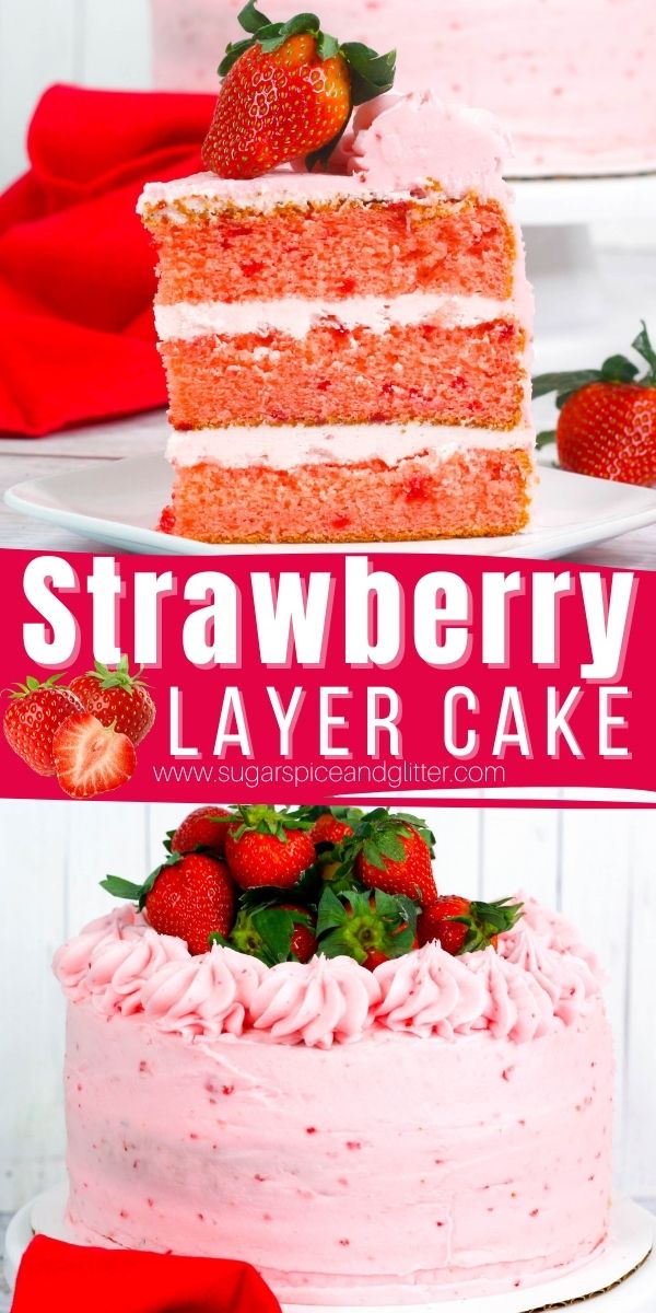 Strawberry Layer Cake ⋆ Sugar, Spice and Glitter