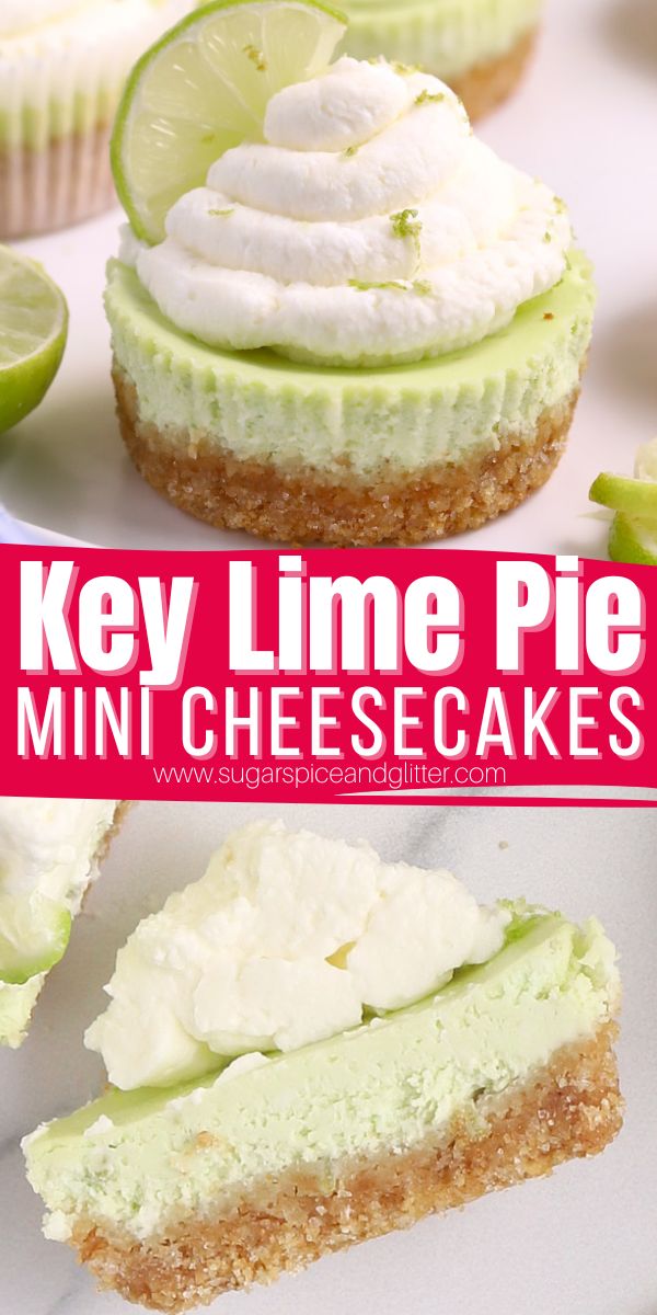 Mini Key Lime Pie Cheesecakes ⋆ Sugar, Spice and Glitter