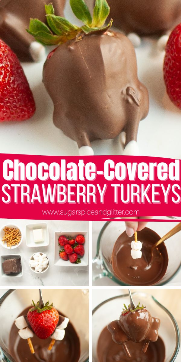 Chocolate-Covered Strawberry Turkeys ⋆ Sugar, Spice and Glitter